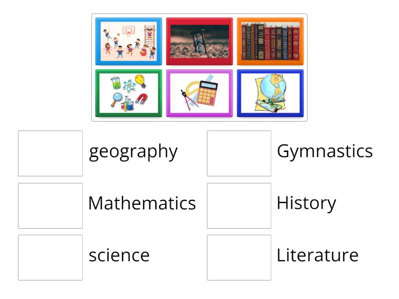 school subjects - Match up
