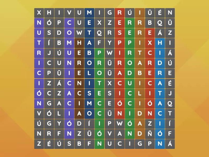 Funciones celulares y de los seres vivos - Sopa de letras