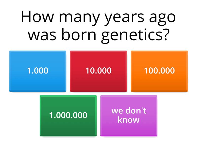 GENETICS BY EMMA & GIADA - Quiz