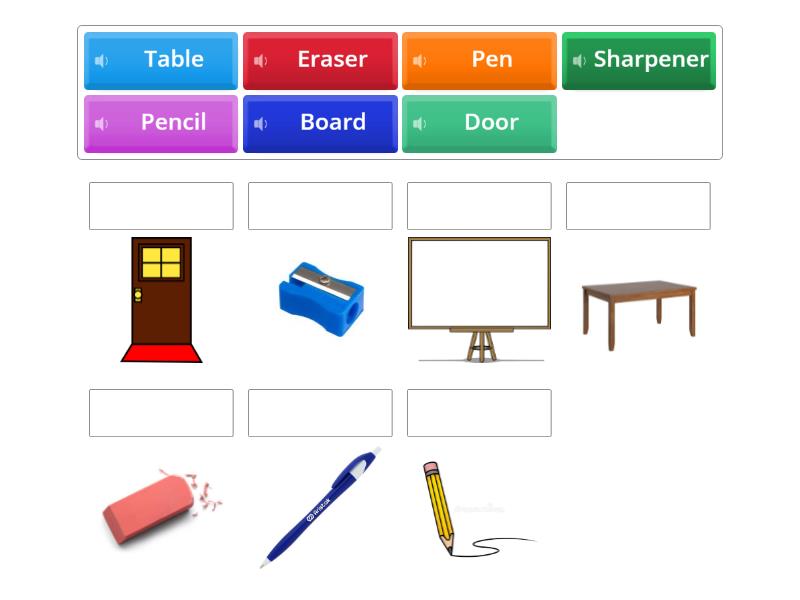 Classroom Objects - Match up