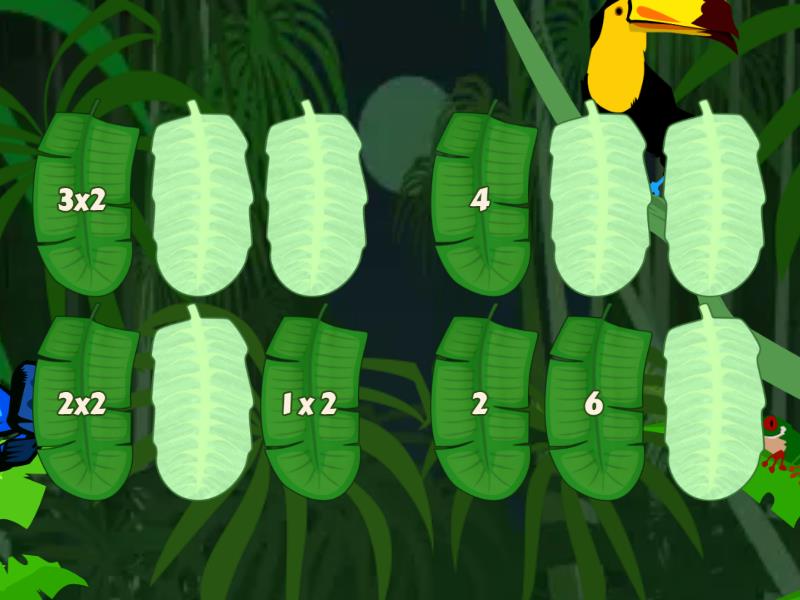 Pairs 1-6 two times table - Matching pairs