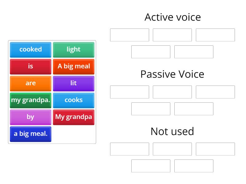 Active Voice or Passive Voice - Group sort