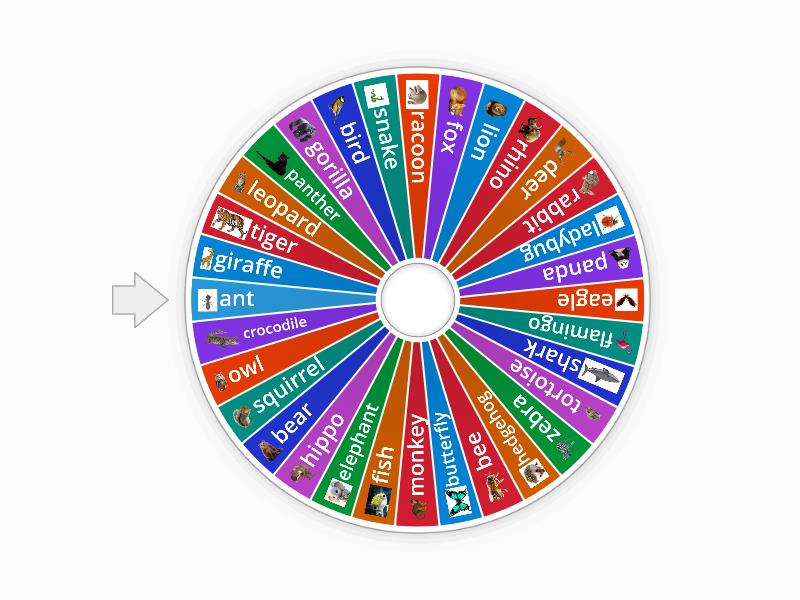 animals wheel - Spin the wheel