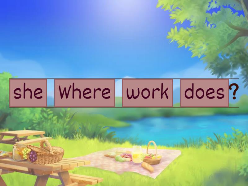 Where does she work? - Привести в порядок