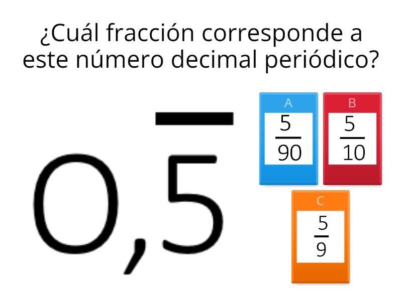 Lectura y transformacion de semiperiodicos a número mixto y fracción - Quiz