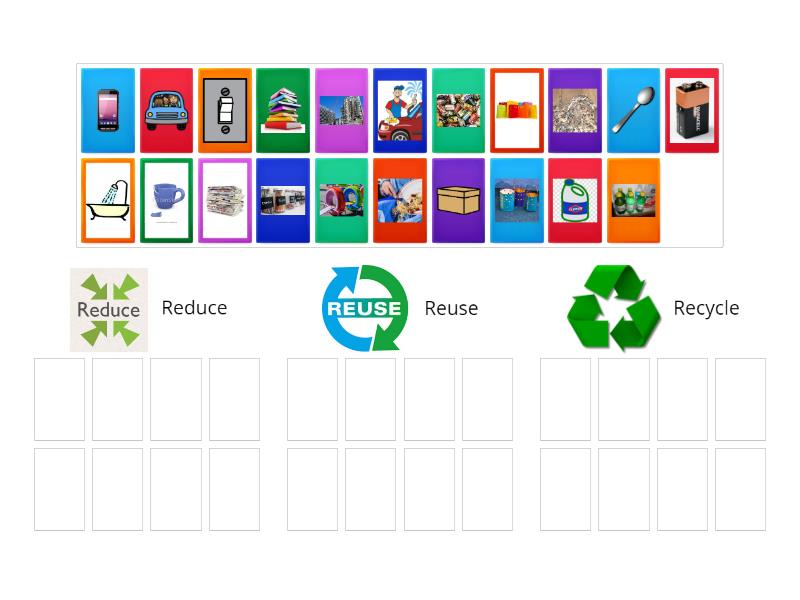 Reduce - Reuse _ recycle - Group sort