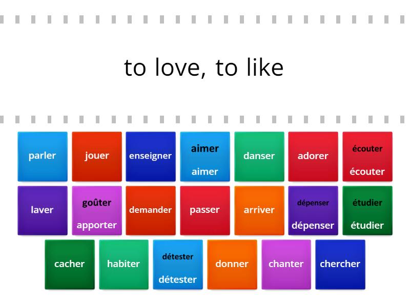 French Er Infinitives # 1 - Find the match