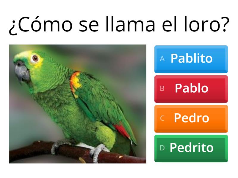 Cuentos de la selva: El loro pelado - Quiz