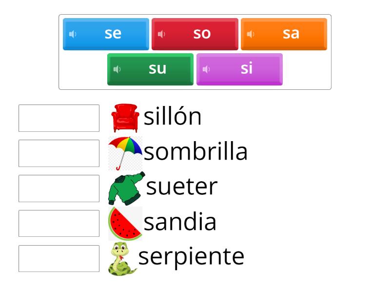 jugando con las silabas letra Ss - Associação