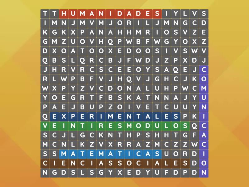 Mapa curricular Prepa en Línea-SEP - Wordsearch