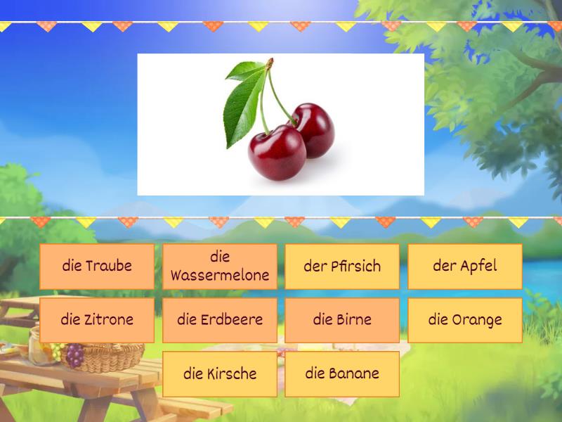 Obst - Die passende Antwort