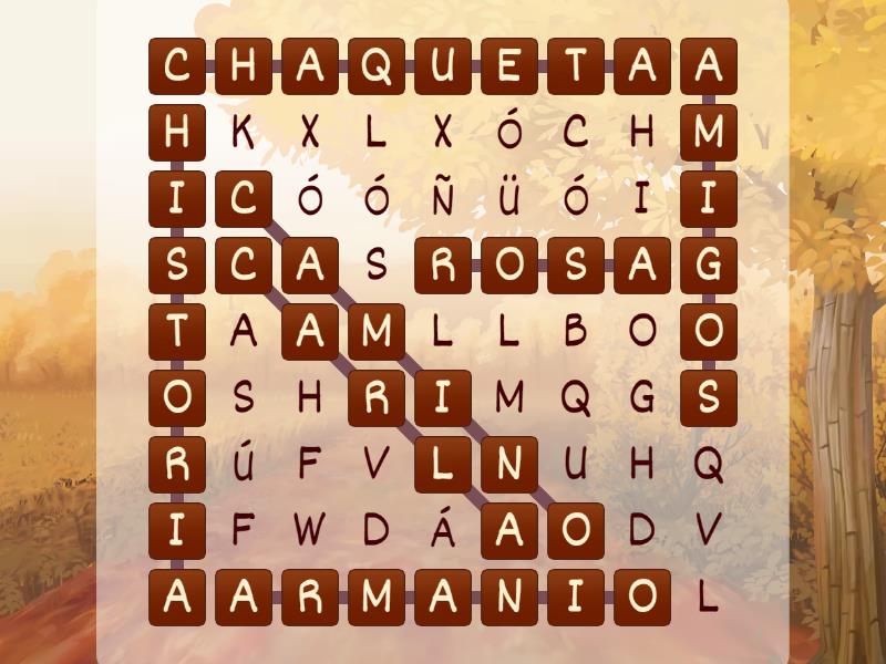 Buscando la palabras escondidas. - Wordsearch