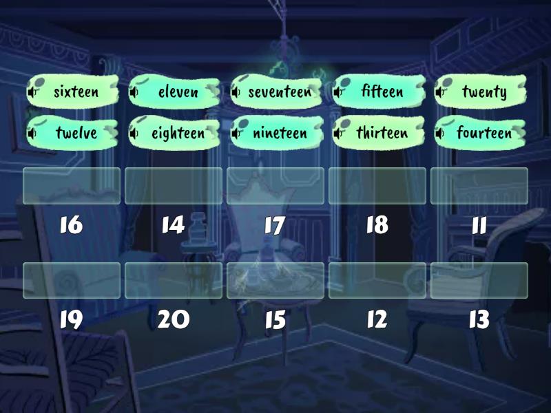 Numbers 11-20 - Match up