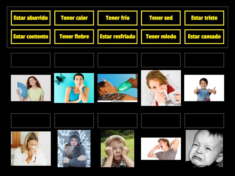 Estar + Adjetivo | Tener + Sustantivo - Match up