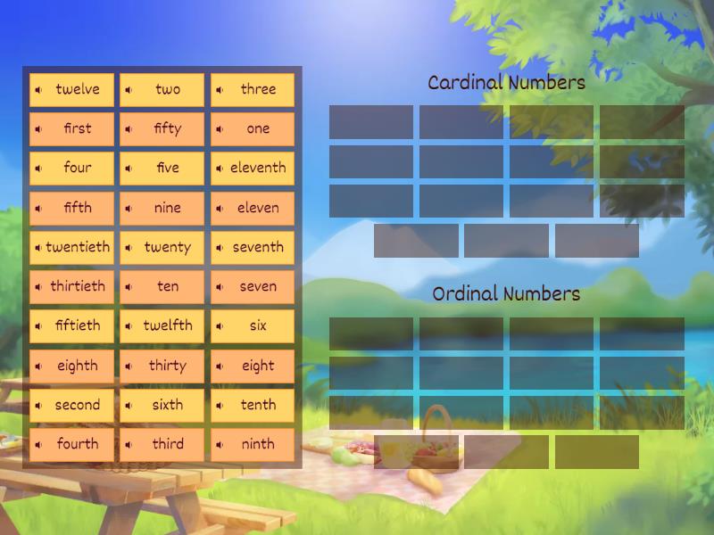 NM1 Unit 7 Numbers - cardinal and ordinal - Group sort