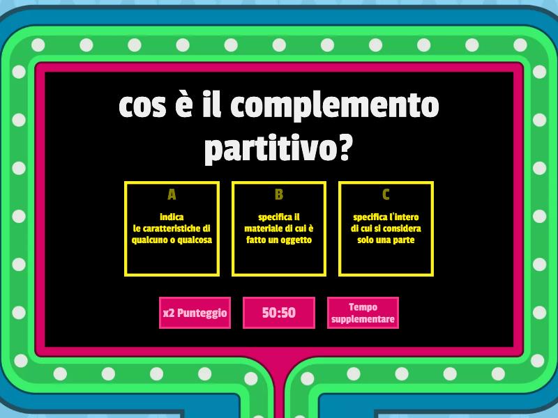 complemento partitivo - Gameshow quiz
