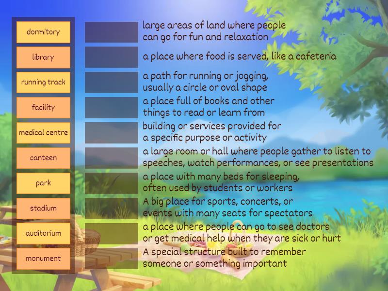 Chapter (2) Vocabulary - Match up