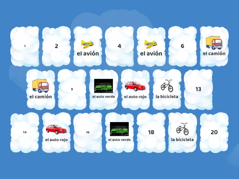 medios de transporte - Matching pairs