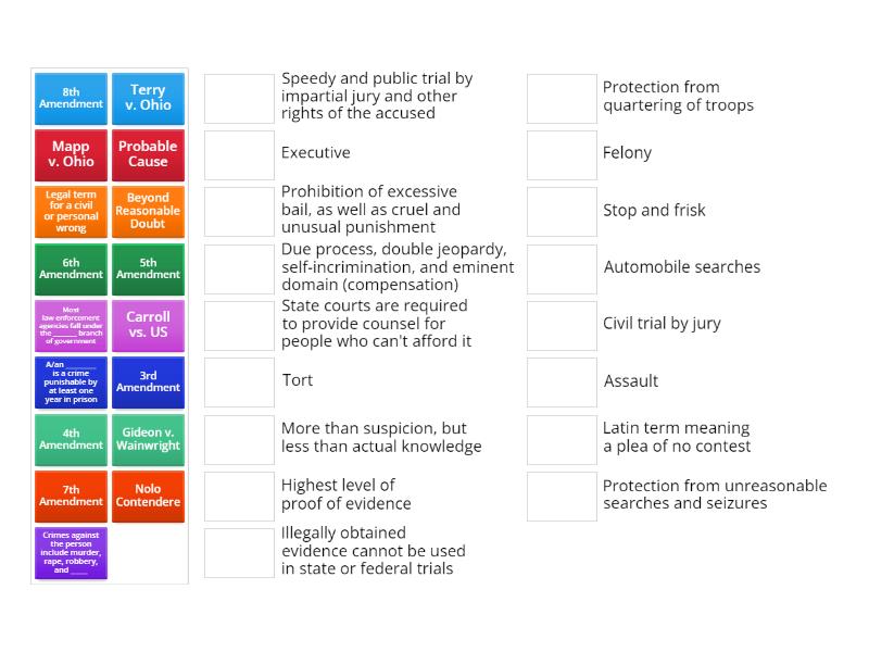 law stuff - Match up