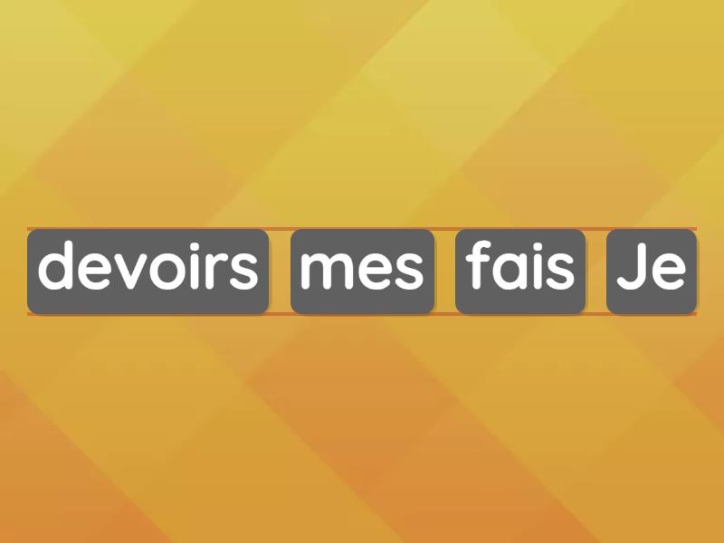 French Part 2 Unjumble