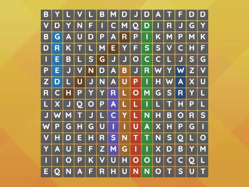 What do we want to change about the world? - Wordsearch