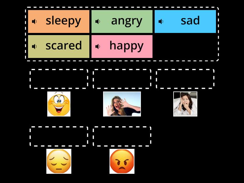 angry/sad/scared/happy - Match up