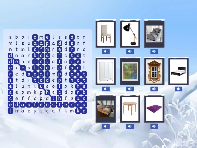 Möbel Wörtersuche - Wordsearch