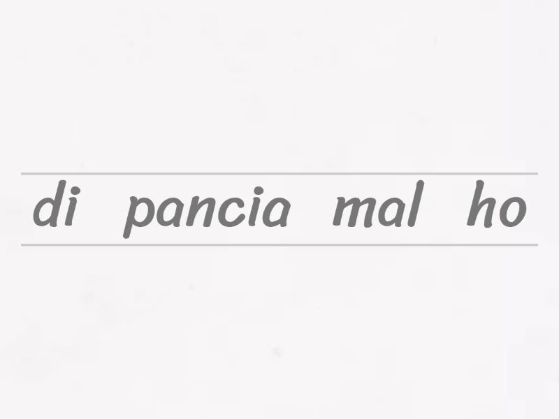 I sintomi di una malattia - Unjumble