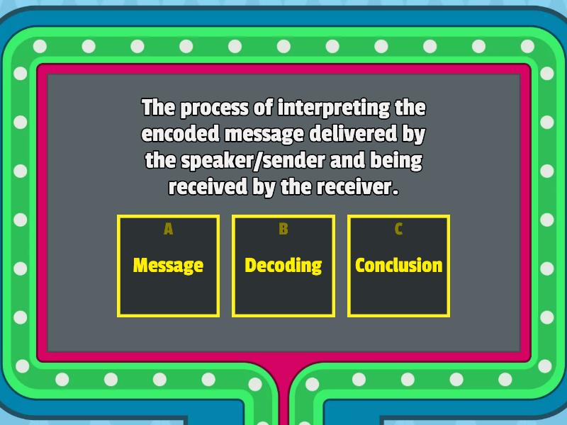 ORAL COMMUNICATION GAME QUIZ - Gameshow quiz
