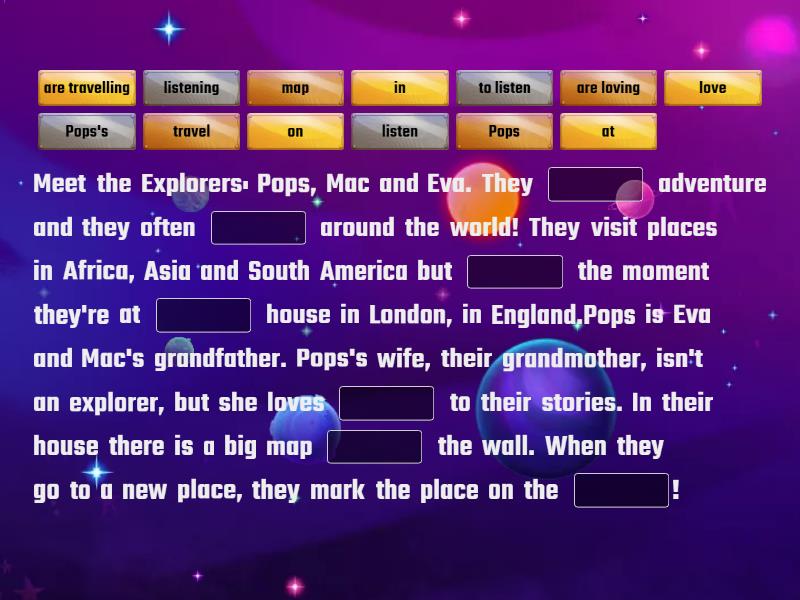 Go getter 4 unit 0.4 Meet the Explorers - Complete the sentence