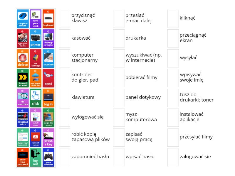 Brainy 6 Unit 7 vocabulary - Match up