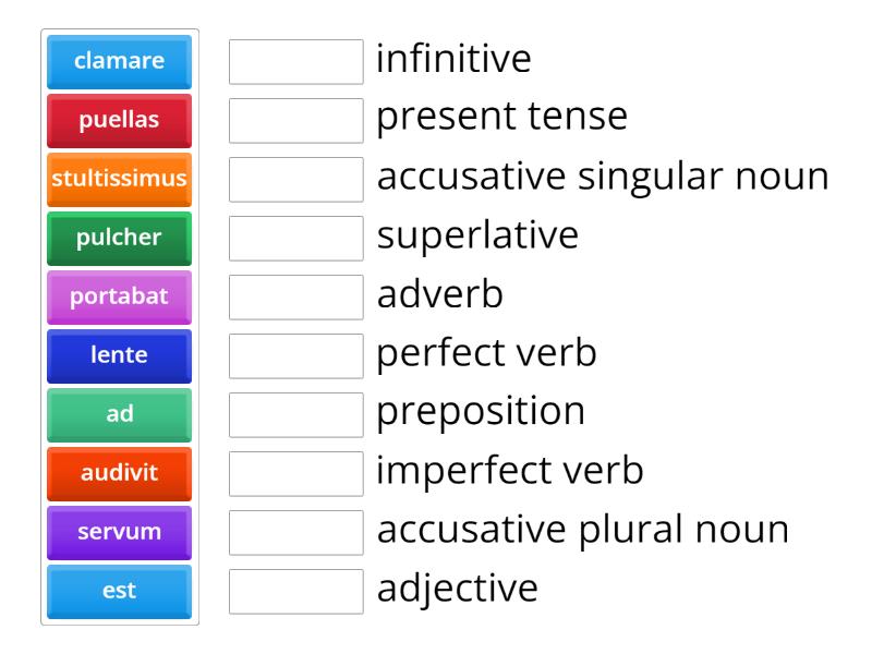 Eduqas GCSE grammar - Match up
