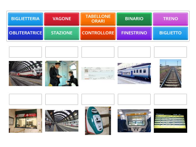 IL TRENO - LESSICO - Une las parejas