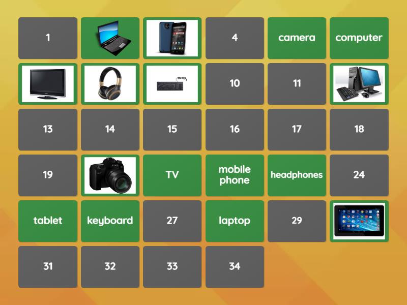 GG2 Unit 3 Vocabulary Technology (gadgets) - Matching pairs
