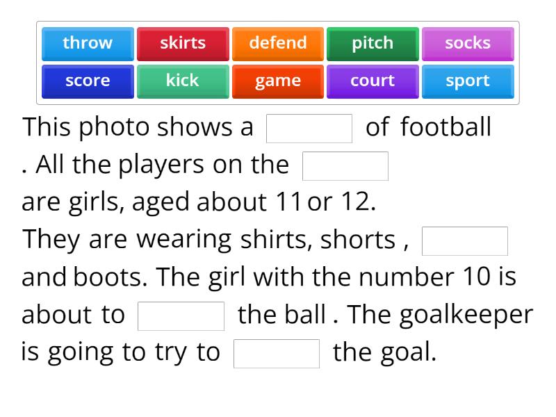 Brainy 7 Unit 6 Describing a picture - Complete the sentence