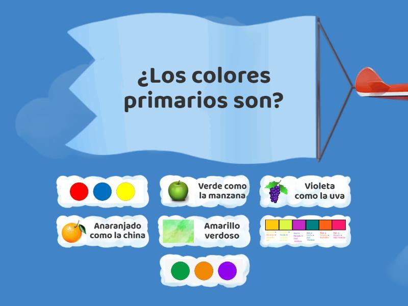 Identifica el color , objeto y si es (primario, secundario y terciario ...