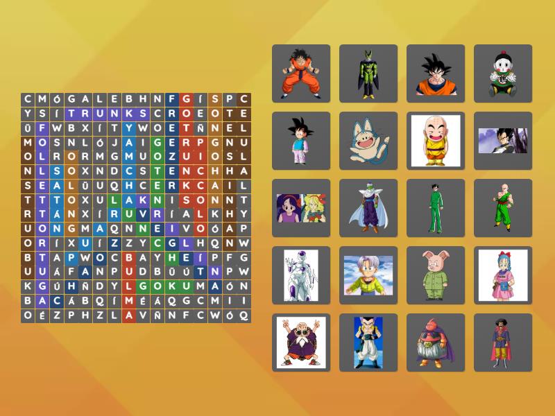 Dragon Ball - Wordsearch