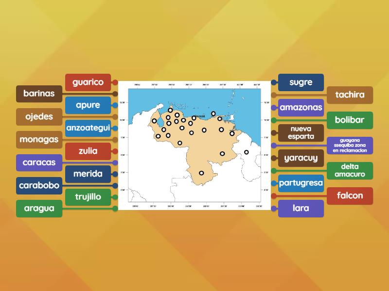 mapa de venezuela - Labelled diagram