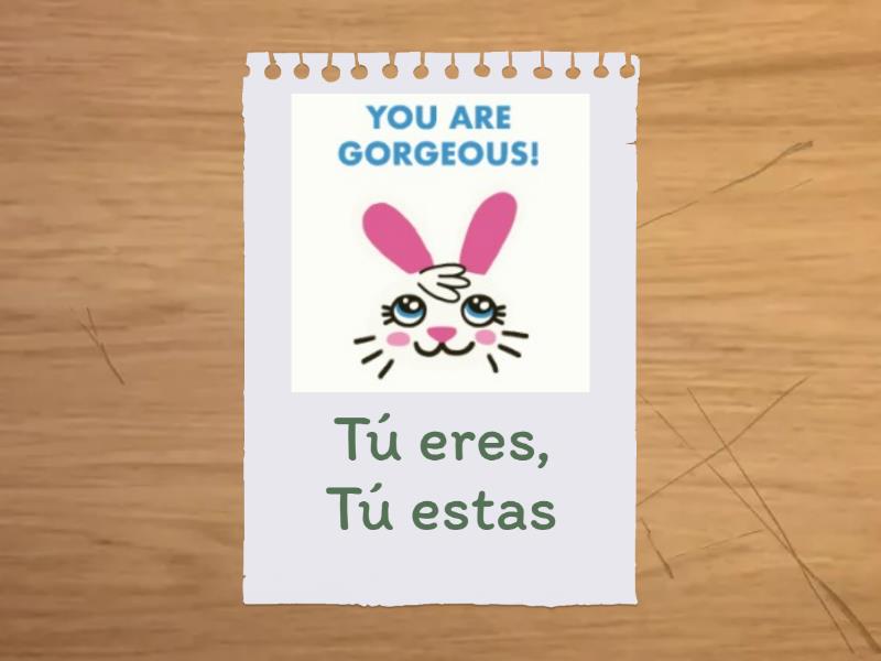 Learning the verb to be - Flash cards