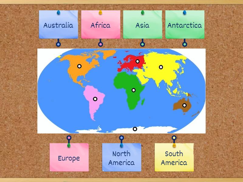 Seven Continents - Labelled diagram