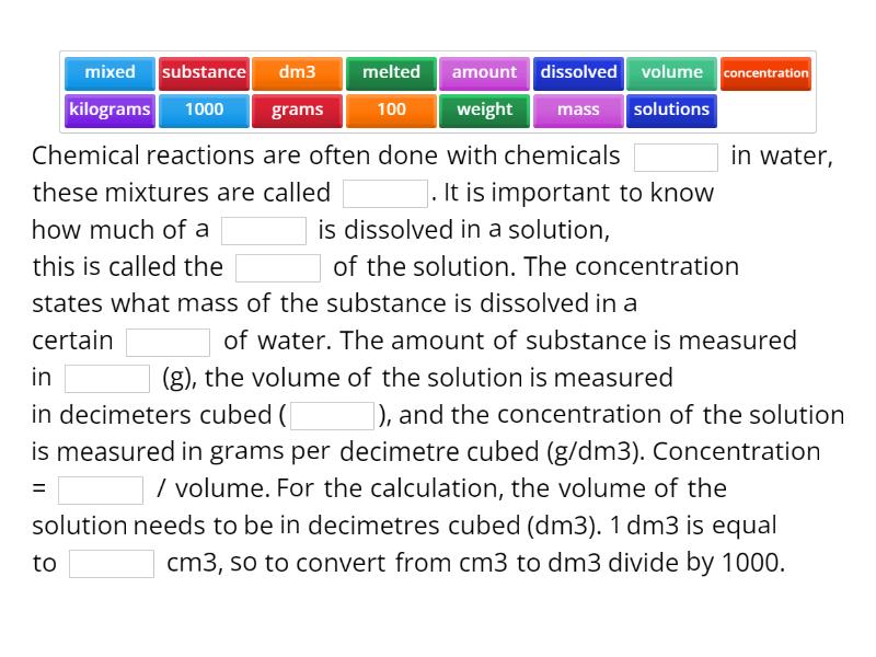 Concentration - Complete the sentence