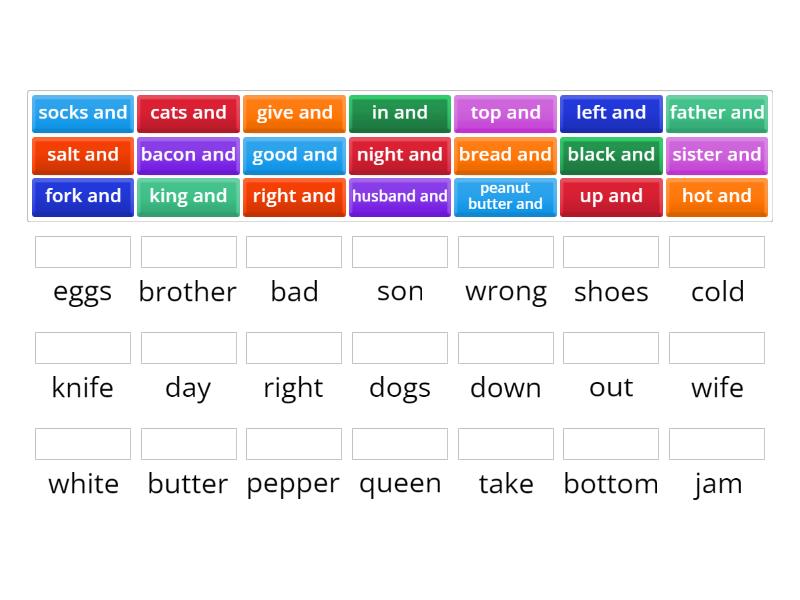 Word Pairs - Match up