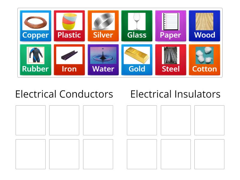Conductors and Insulators Sort - Group sort