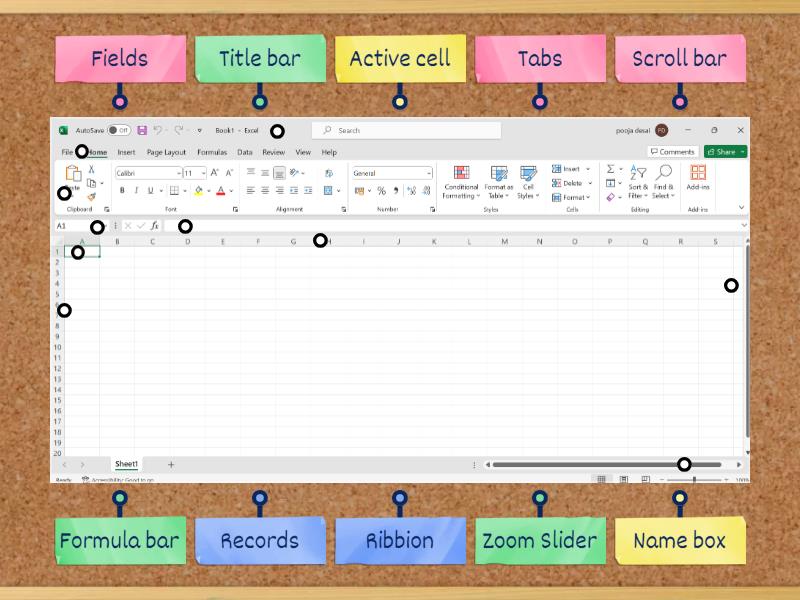 Microsoft Excel Reflection - Grade 5 - Labelled diagram