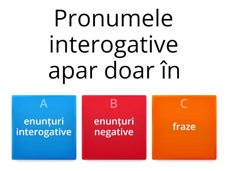 Pronumele - Quiz