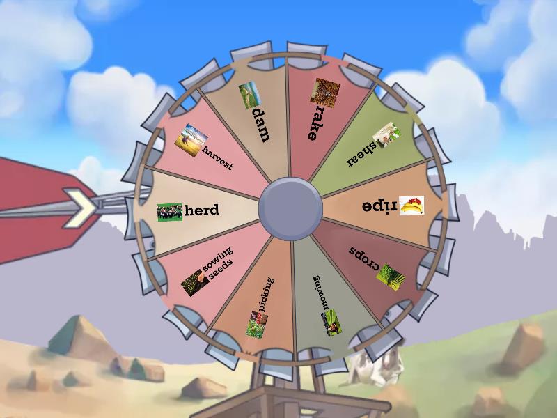 Farm Vocabulary - speech pathology - Spin the wheel