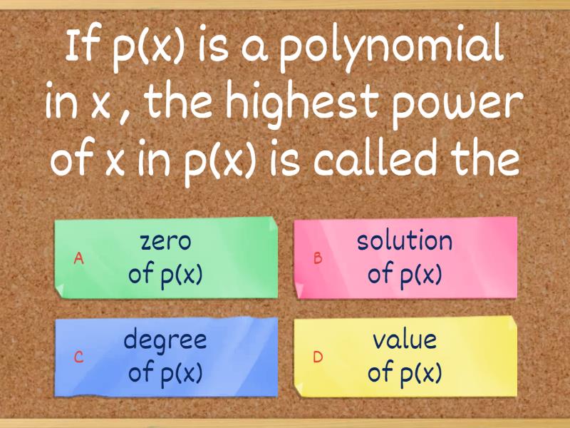 Polynomial Class 10 (Part 1) - Cuestionario