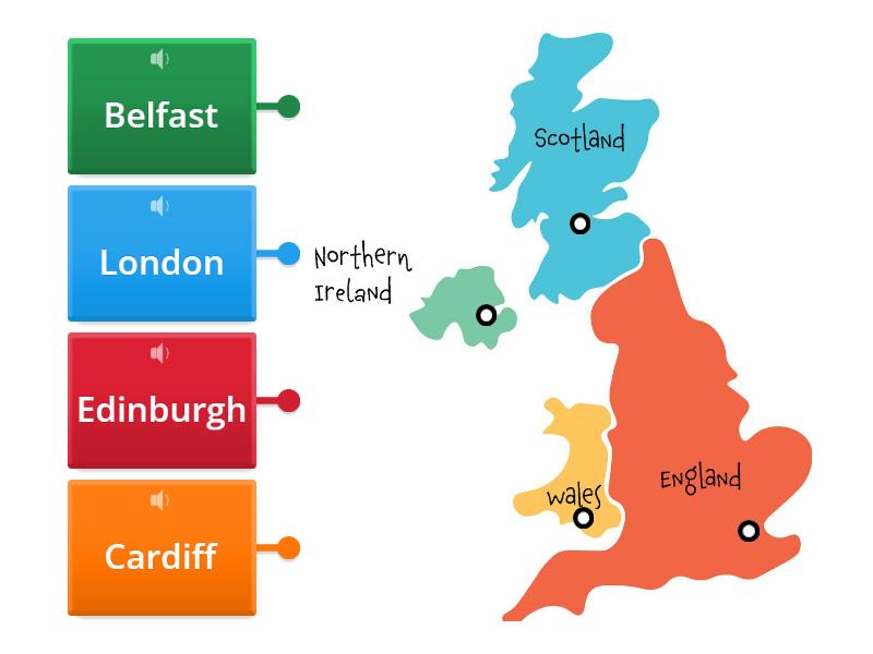 Uk Capital Cities - Labelled diagram