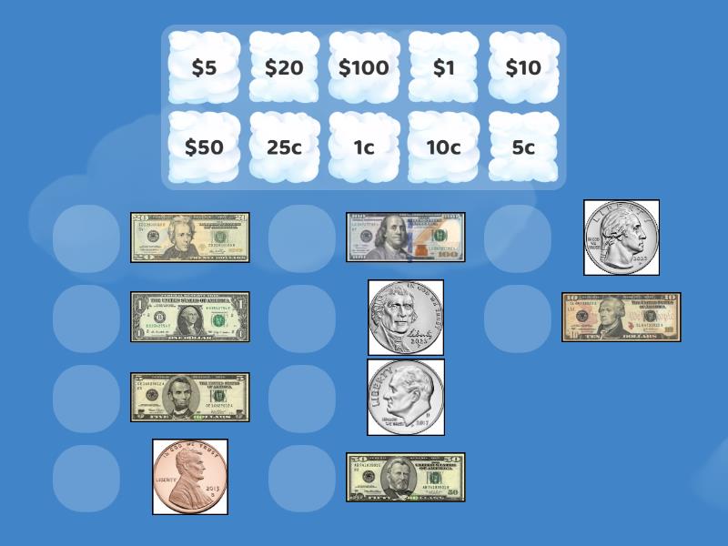 US cents and dollars - - Match up