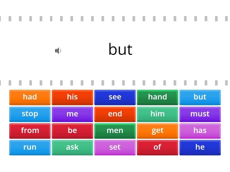 UFLI HFW: Practice: Lesson 025 - Find the match